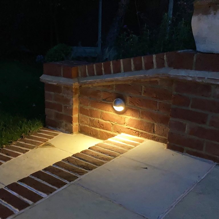 Eyelite 12V Step Light | Aged Sliver | Low Voltage LED Garden Lights
