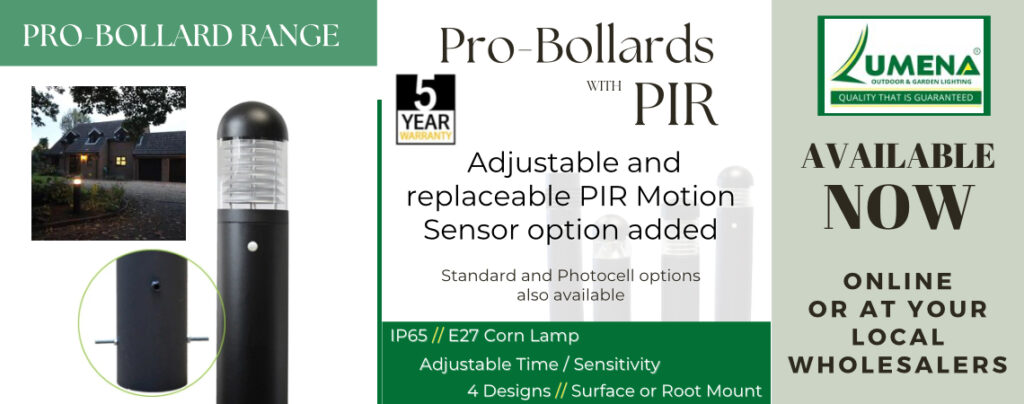 Pro-Bollard Lighting Range Expanded - PIR Options Now Added! - Lumena ...