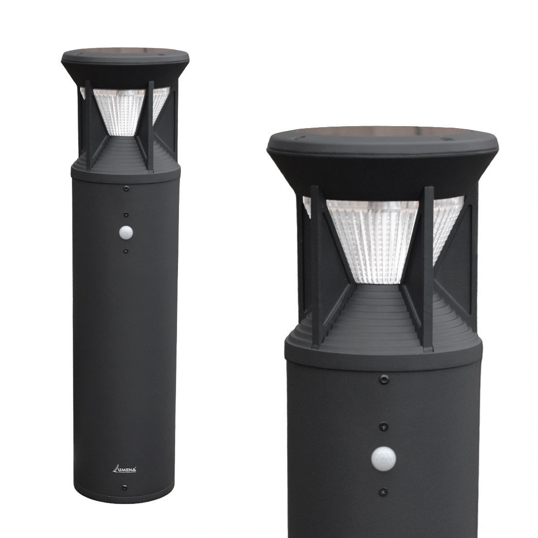 Vandal Resistant PIR Solar Bollard Light | Guarda | Surface Mount